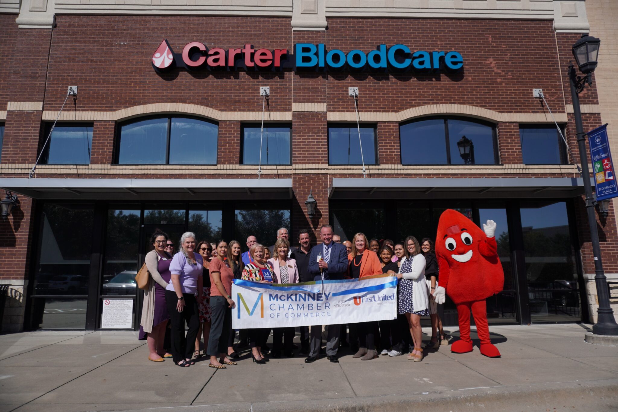Carter BloodCare & McKinney leaders hold ribbon-cutting for donor center