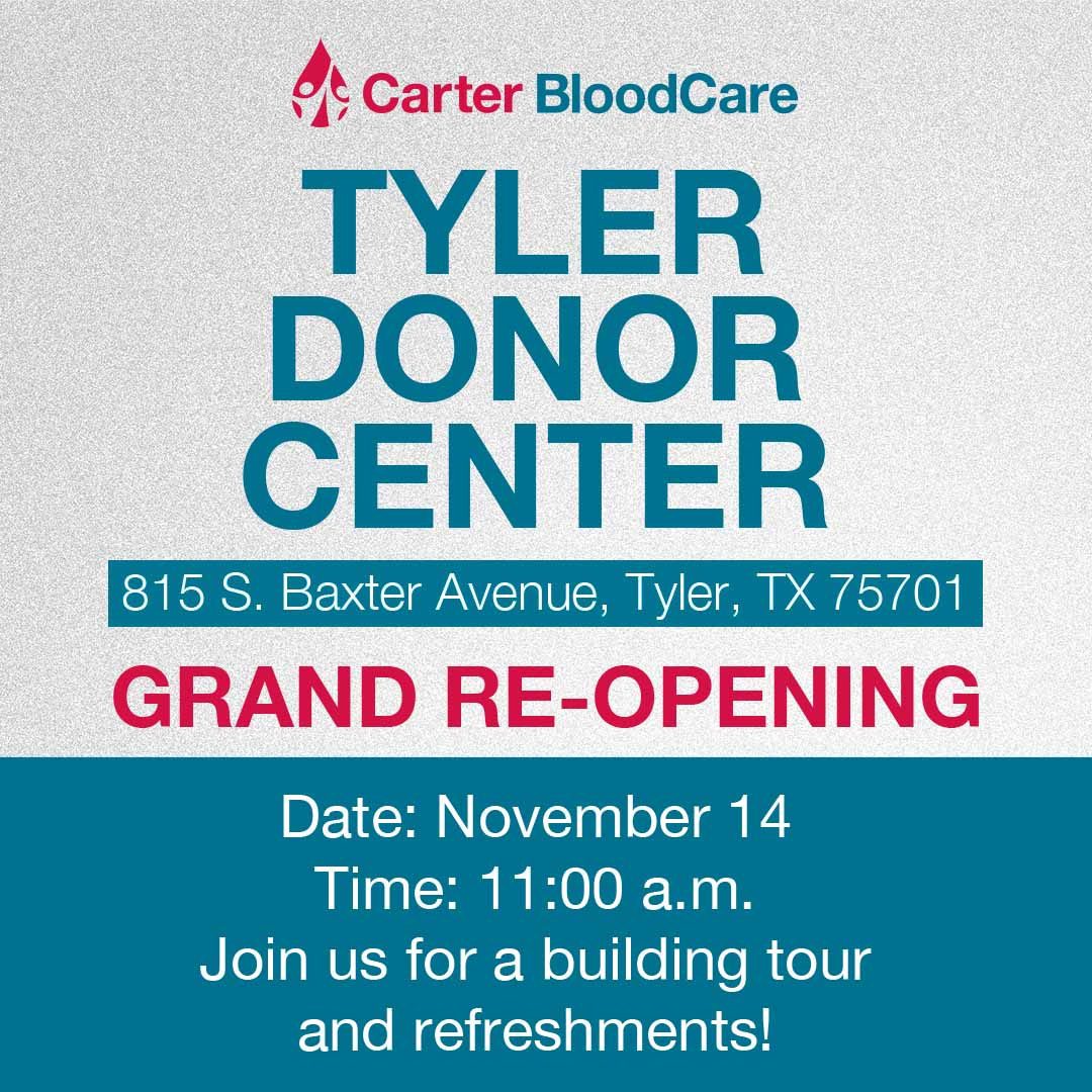 Carter BloodCare in Tyler hosts ribbon-cutting Nov. 14
